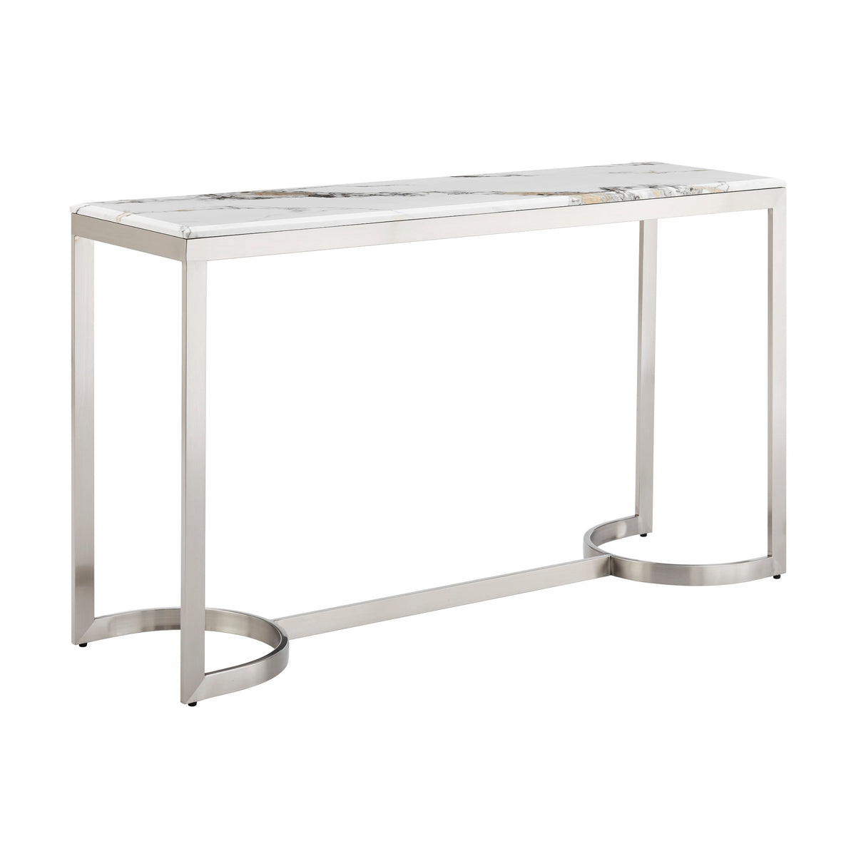 Aristo Luxe Chrome Console Table — NuSaile